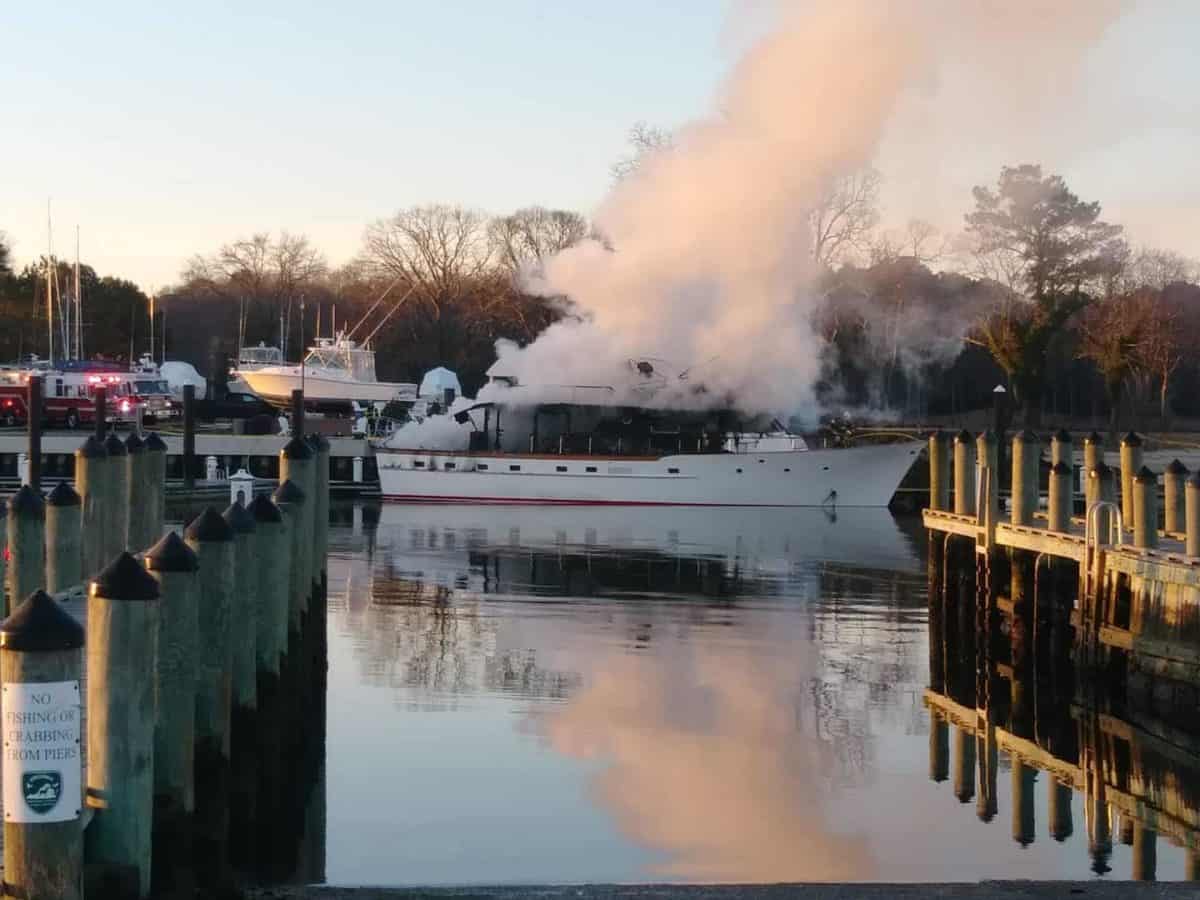 73-Foot Yacht Catches Fire at Cape Charles Marina | Chesapeake Bay Magazine