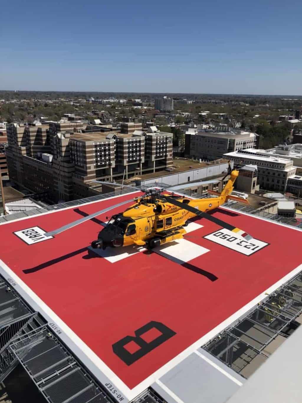 Coast Guard Aircrew 1st to Land on Norfolk's New Hospital Helipad ...