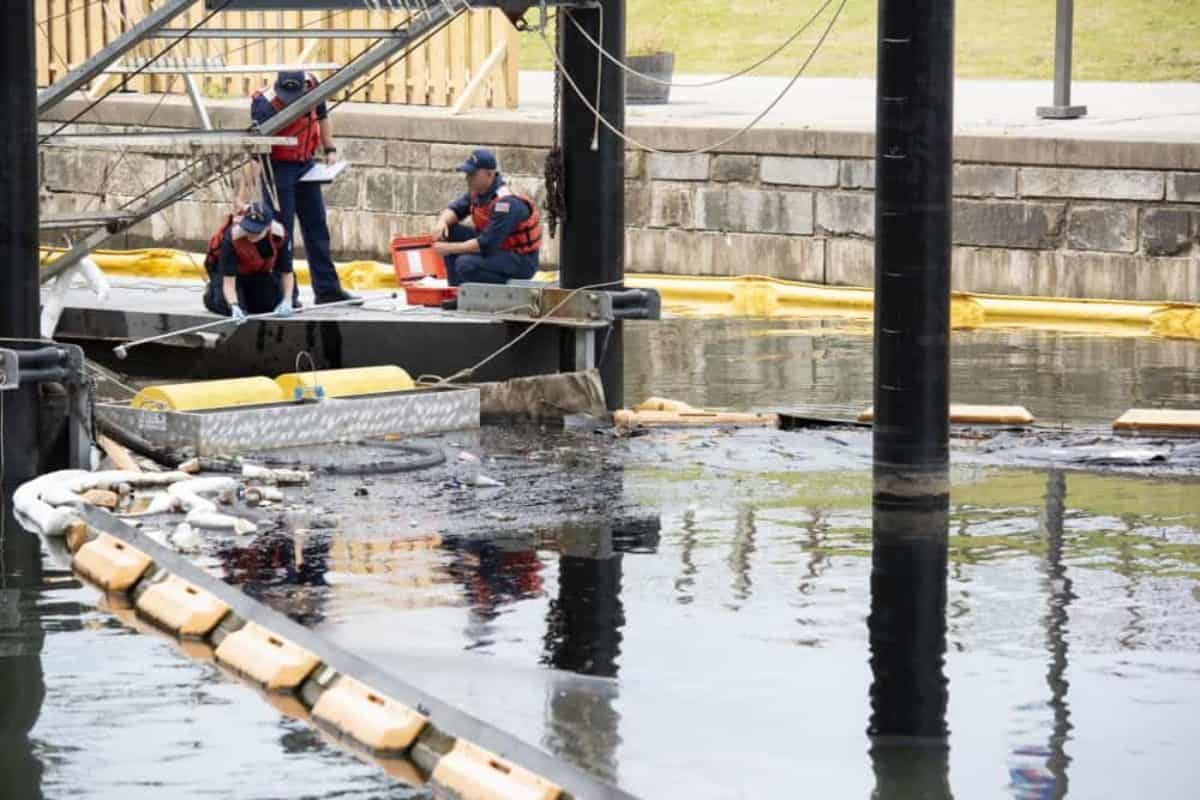 Warehouse Fire Causes Oil Spill in Baltimore Harbor | Chesapeake Bay ...