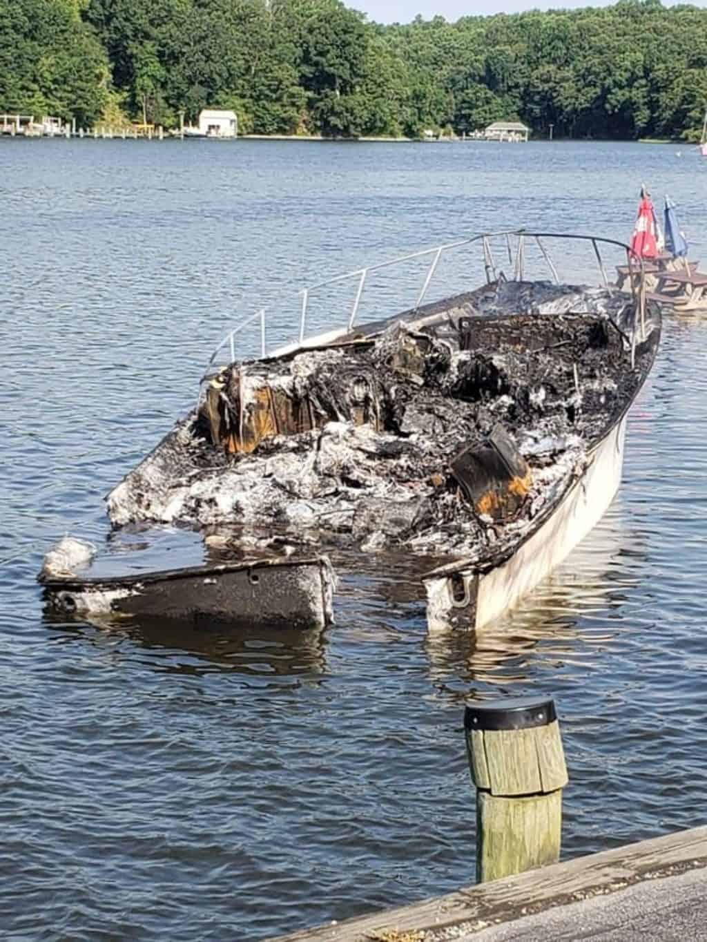 Boat Fire at Vera's White Sands Under Investigation | Chesapeake Bay ...