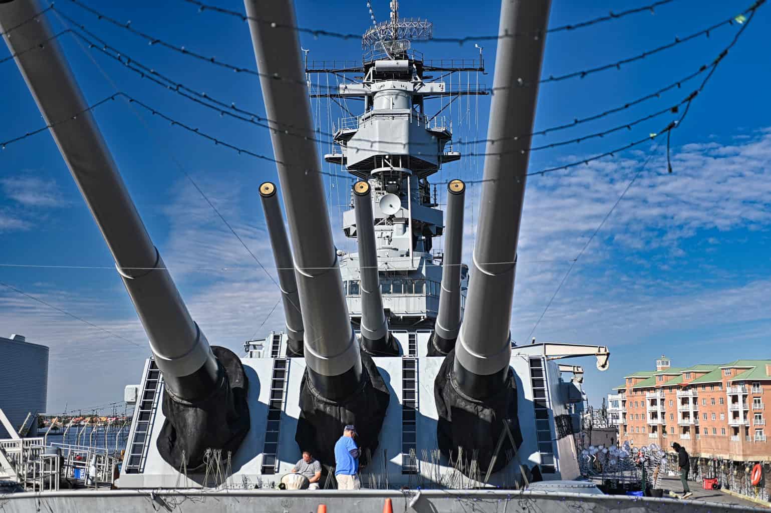 Battleship Wisconsin: the "Rockefeller Tree" of Maritime Christmas ...
