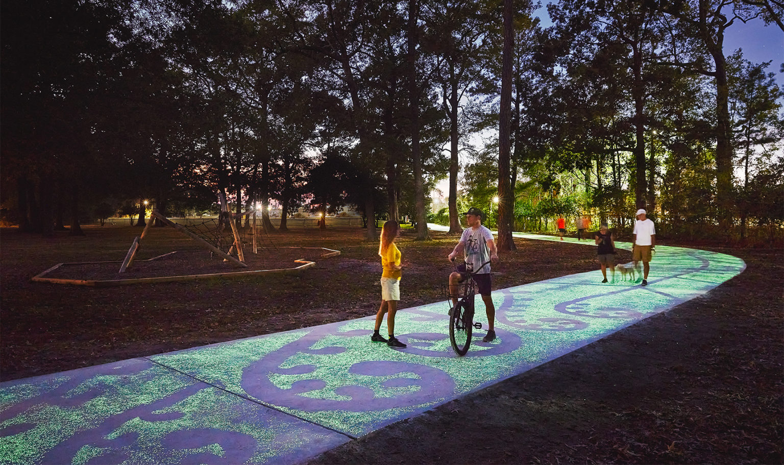 New Glowing Elizabeth River Trail Leaves Light Pollution Behind ...