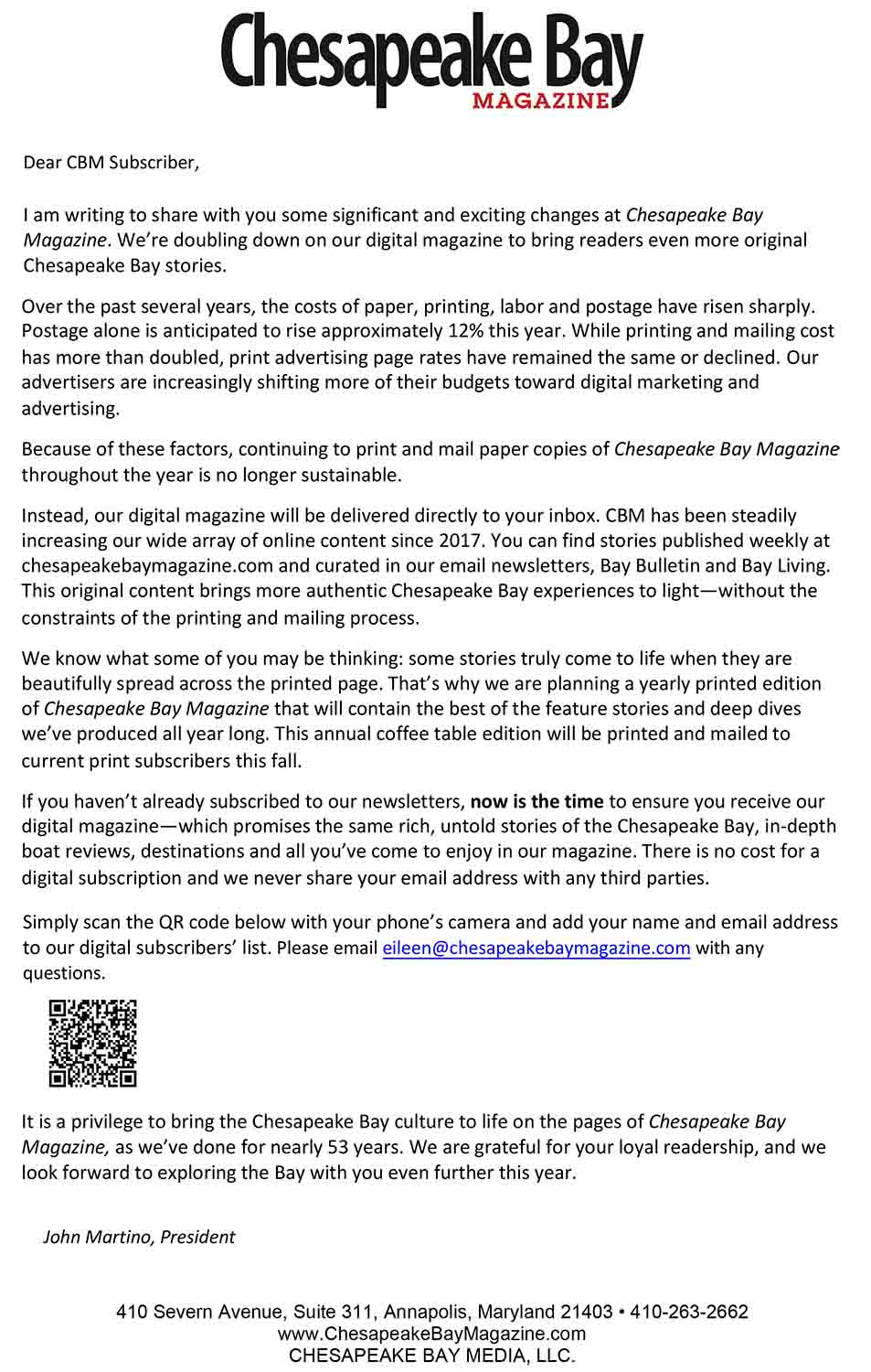 Subscribe to Chesapeake Bay Magazine | Chesapeake Bay Magazine